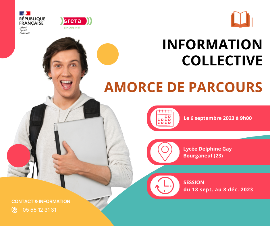 [Nouvelle session] AMORCE DE PARCOURS à Bourganeuf - GRETA du Limousin